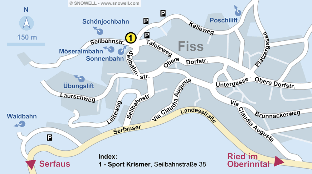 Ski Hire Fiss | SNOWELL